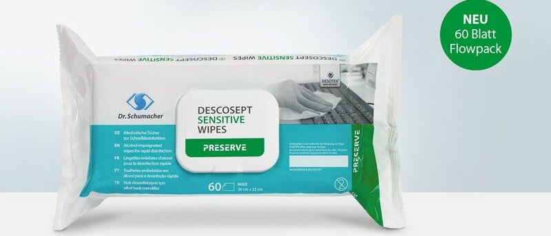 News - DESCOSEPT® SENSITIVE WIPES 60 Blatt | Dr. Schumacher